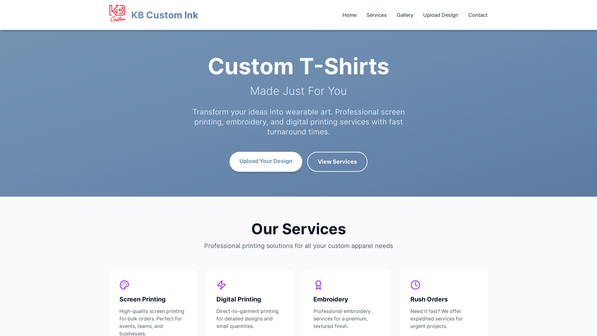 KB Custom Ink - Professional Custom T-Shirt Printing