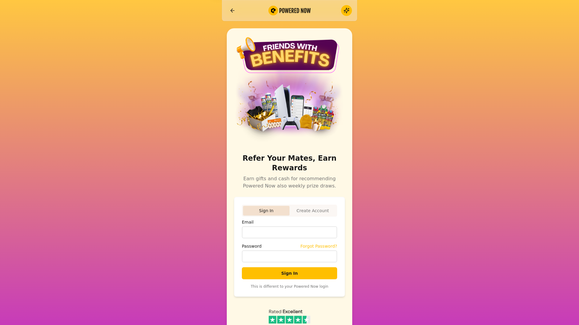 Powered Now - Refer Your Mates Campaign