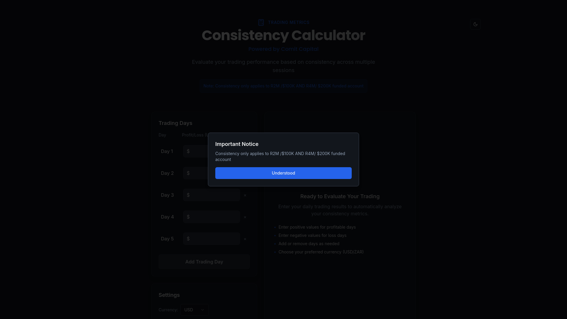 Tools | Comit Capital