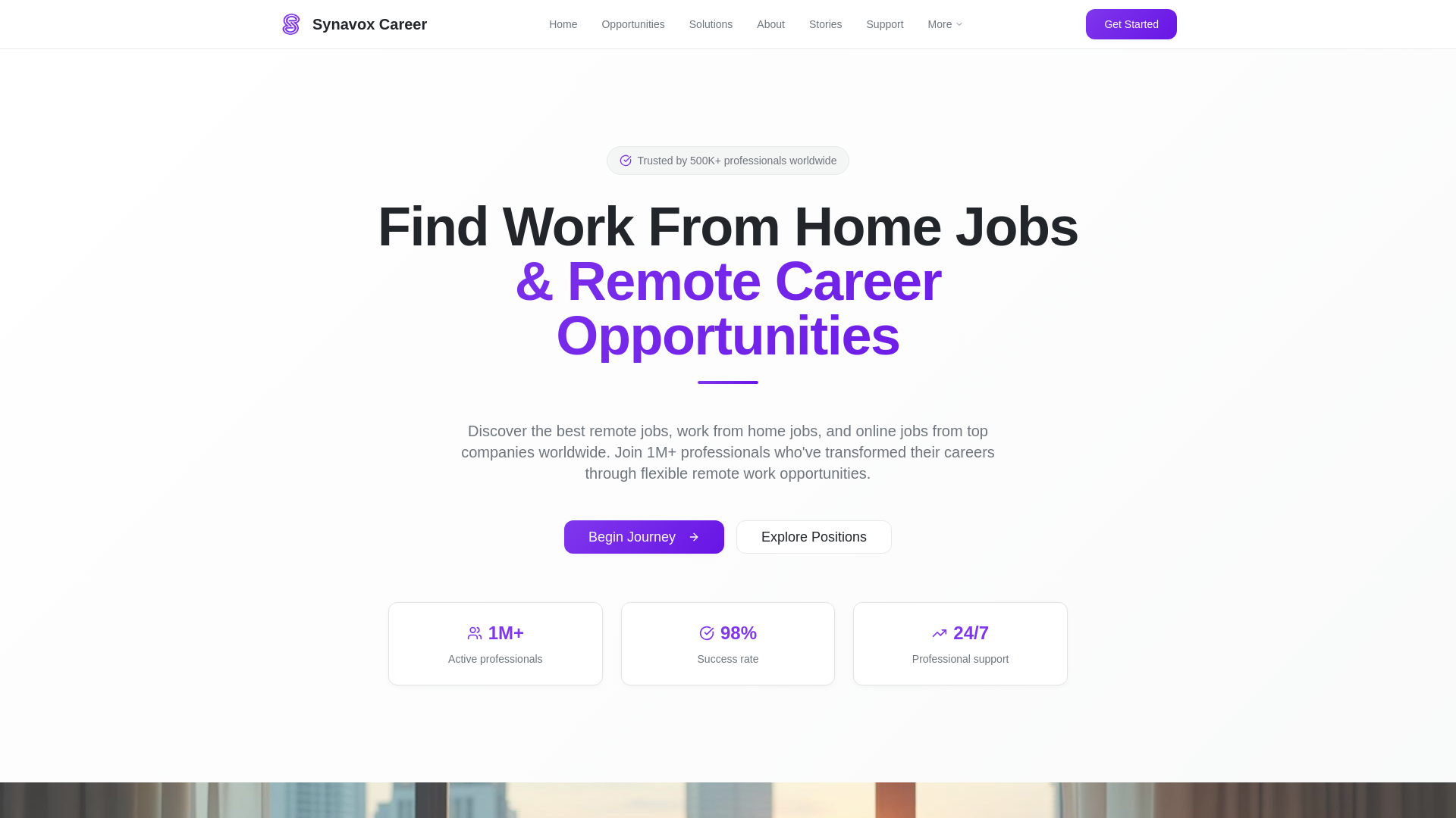 Remote Jobs & Work From Home Opportunities | Synavox Career