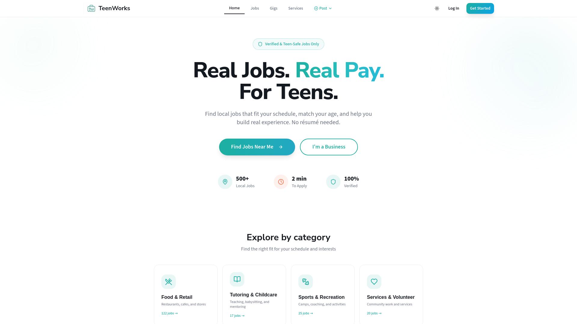 TeenWorks - Real Jobs. Real Pay. For Teens.