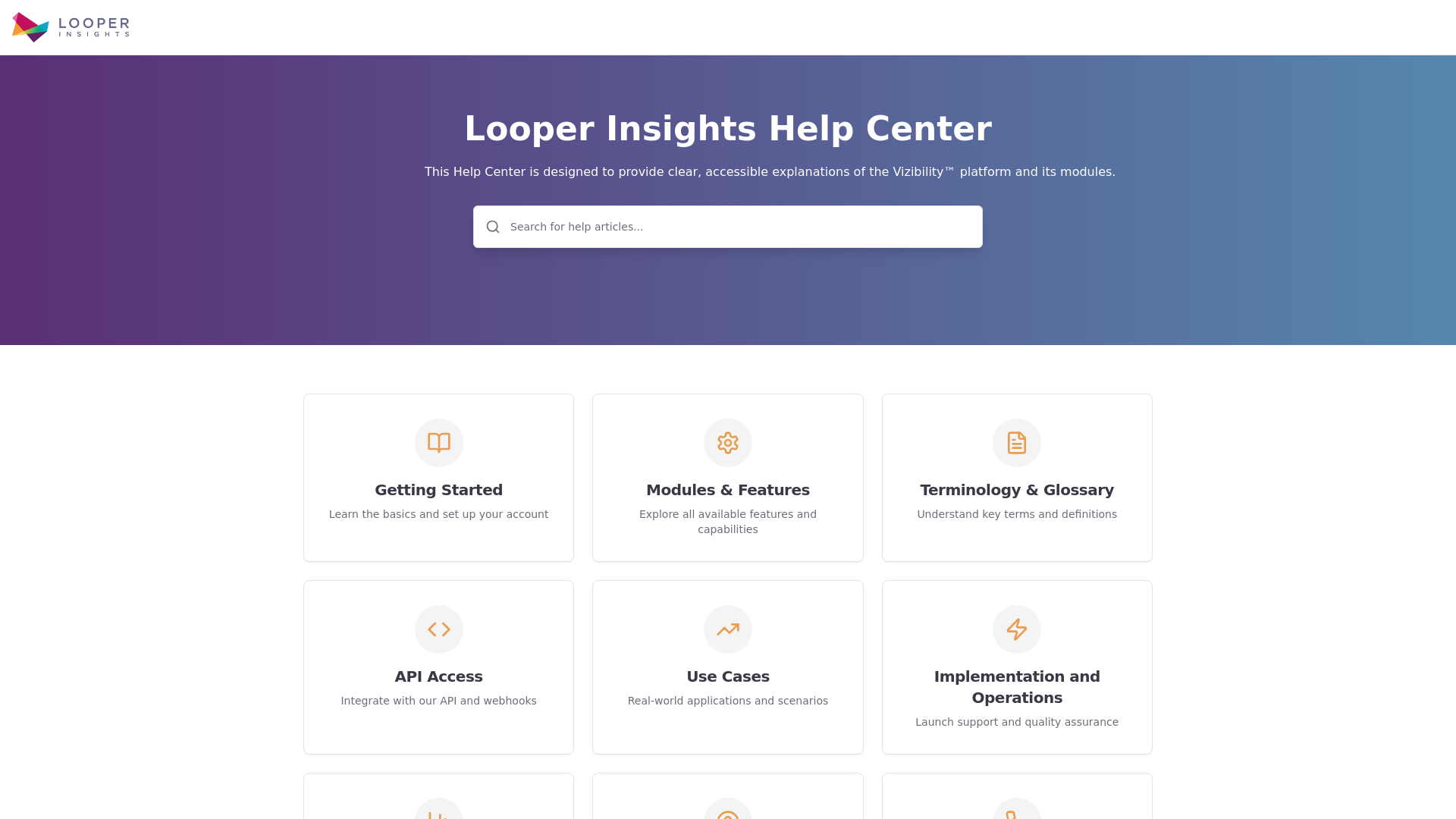 Looper Insights Help Center - Analytics Platform Support