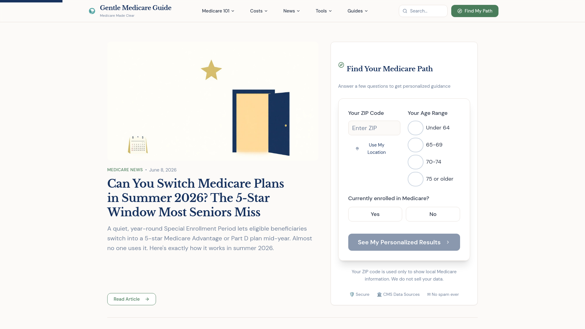 Gentle Medicare Guide | Medicare News, Costs, IRMAA & Coverage Help