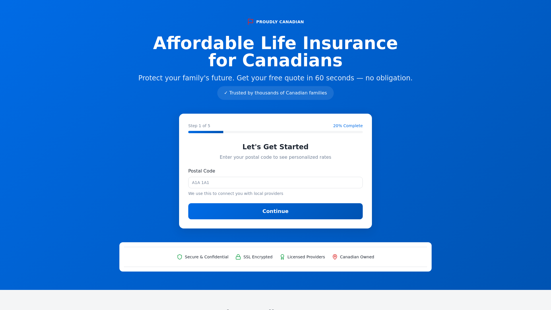 Affordable Life Insurance for Canadians | Free Quote in 60 Seconds