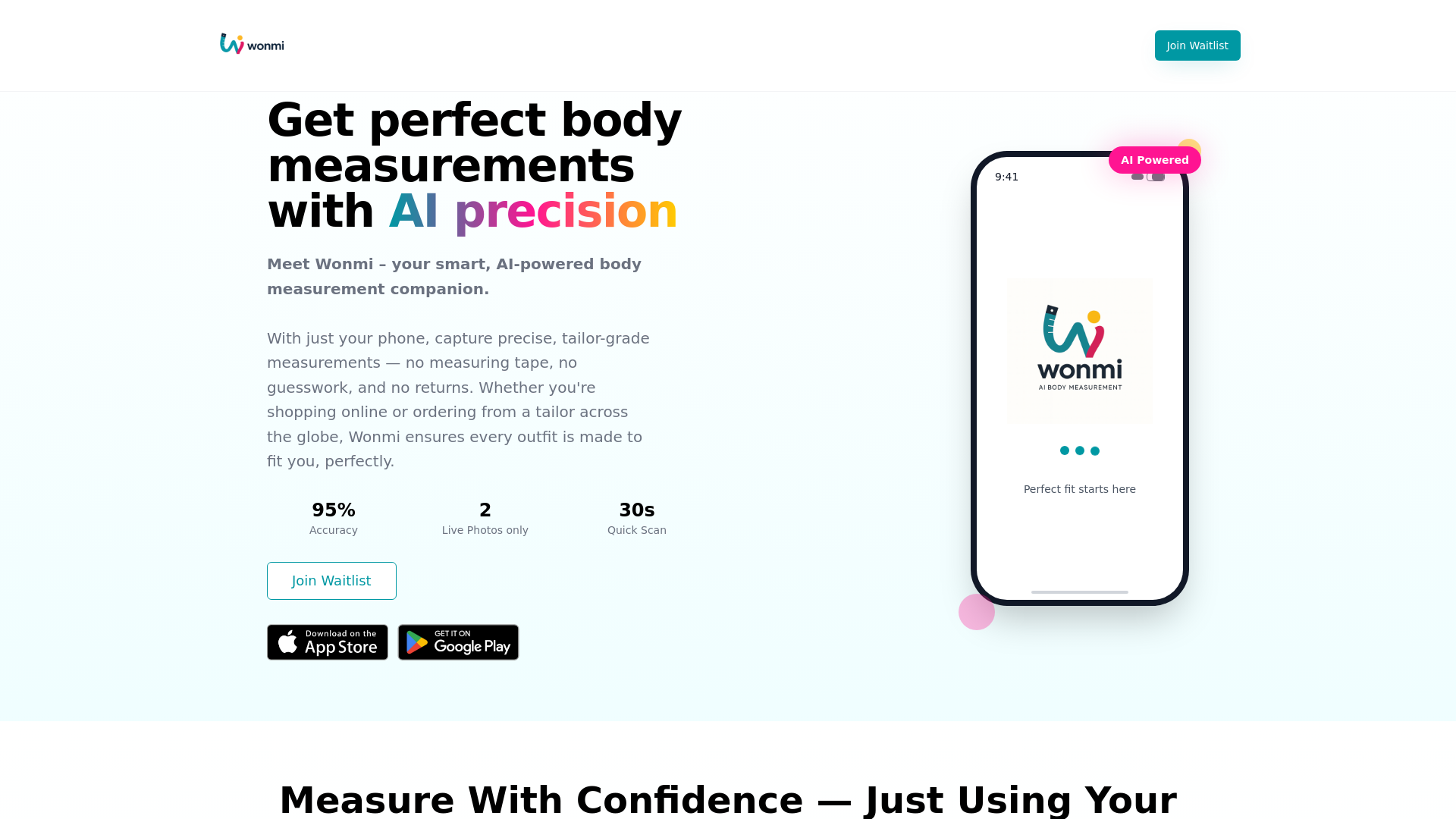 Wonmi - AI-Powered Body Measurement App for Fashion
