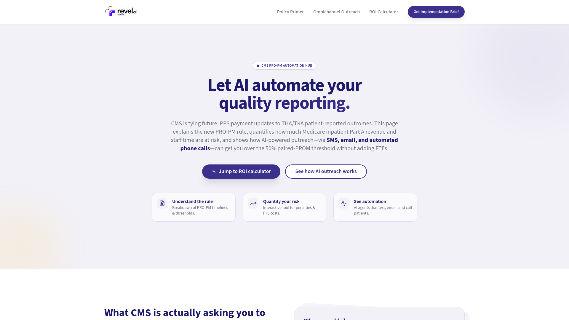RevelAi Health | CMS PRO-PM Automation for THA/TKA Quality Reporting