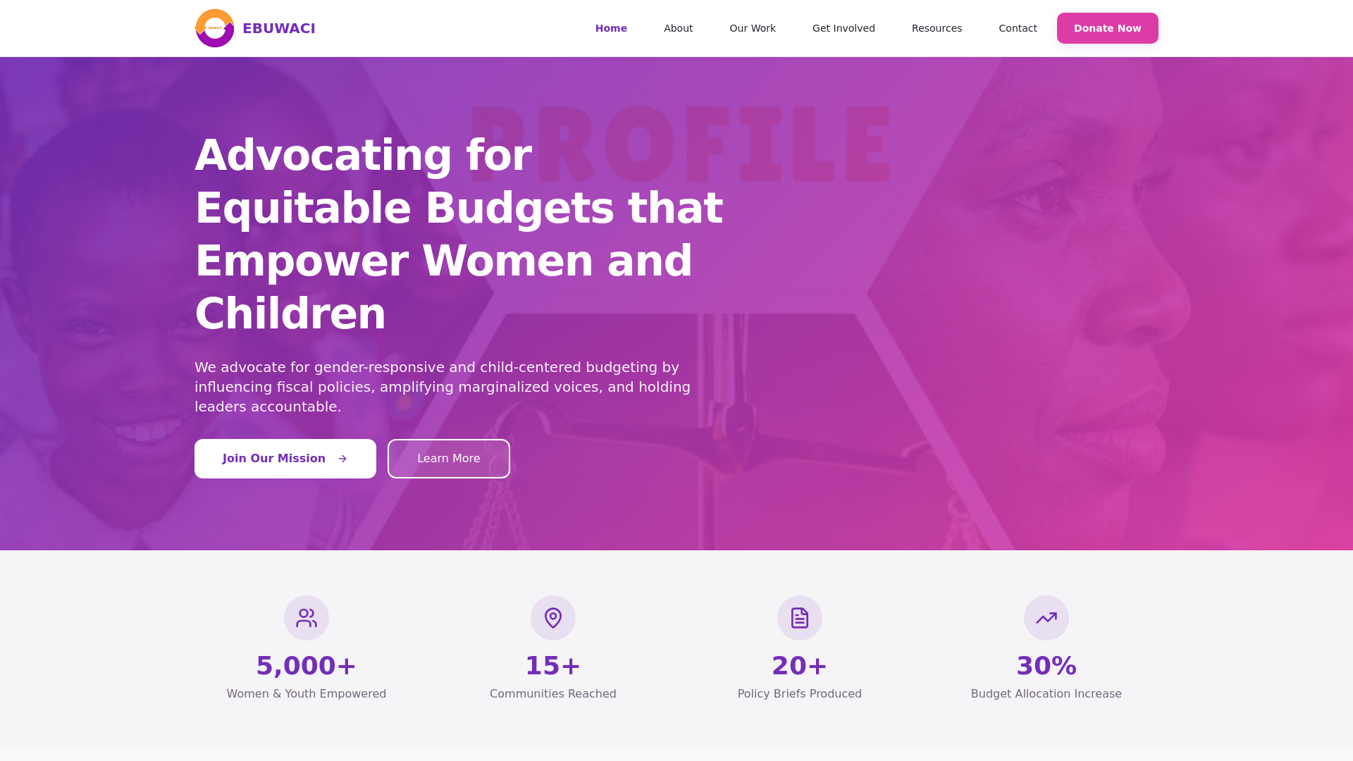 EBUWACI - Equitable Budgets for Women and Children