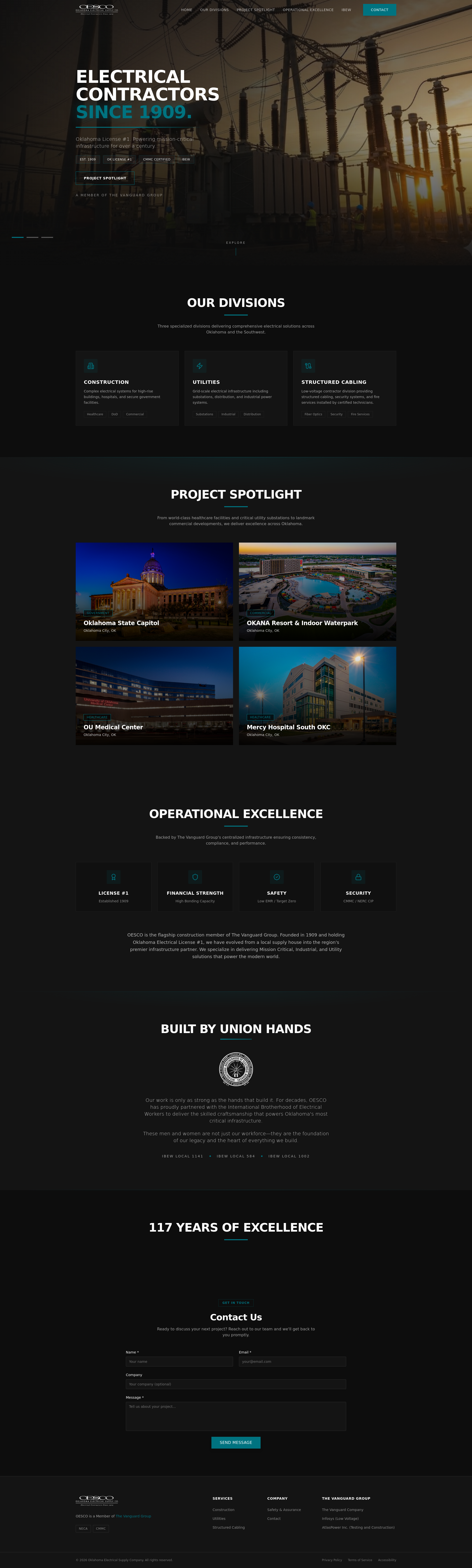 OESCO | Oklahoma Electrical Supply Co. - Electrical Contractors Since 1909