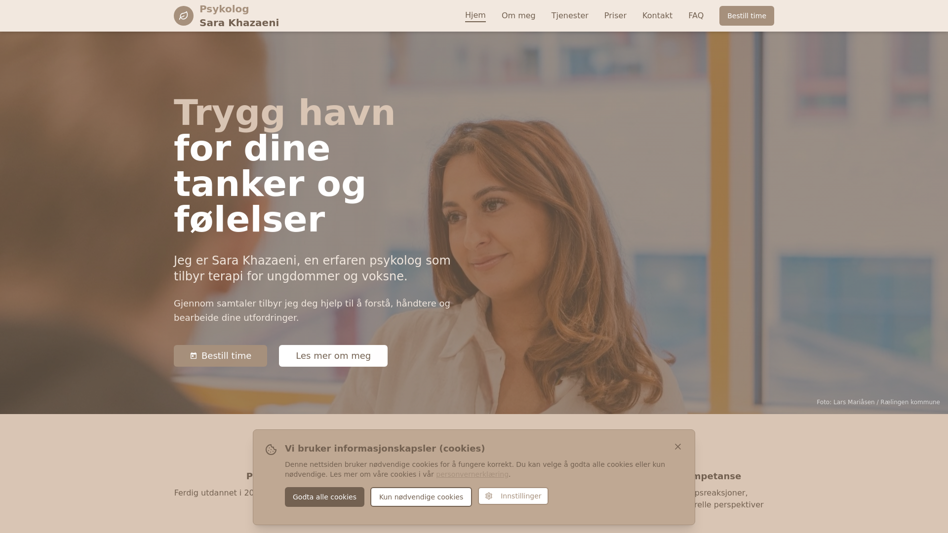 Psykolog Sara Khazaeni - Terapi for ungdommer og voksne