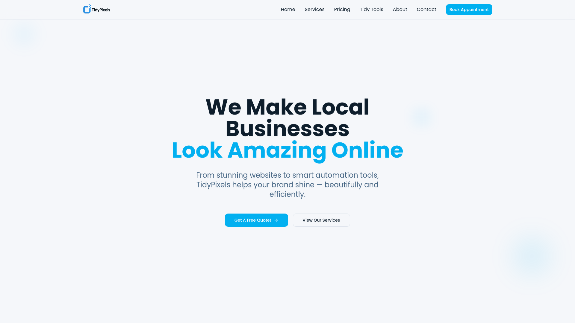 TidyPixels - Clean, Modern Web Design for Small Businesses