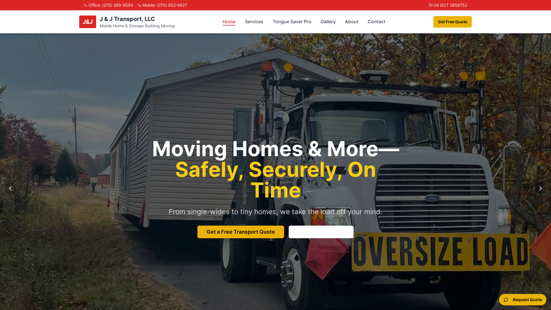 J&J Transport LLC - Professional Mobile Home & Building Transport Services