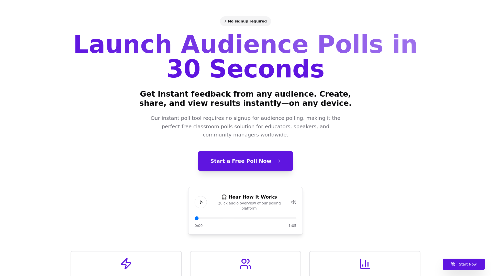 Instant Poll Tool - No Signup Audience Polling | Free Classroom Polls ...