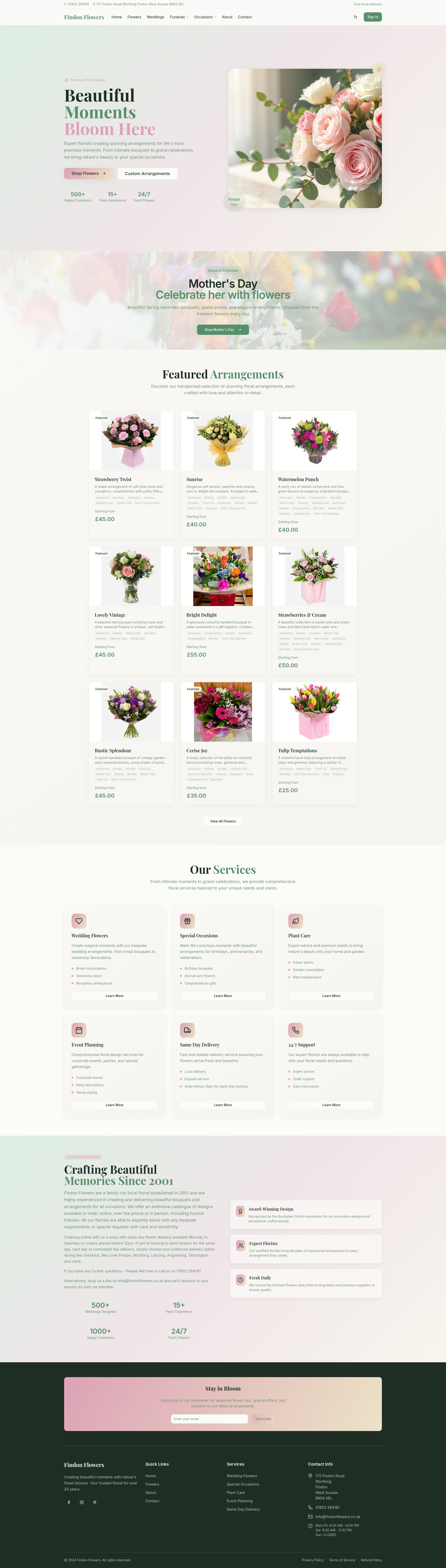 Findon Flowers - Beautiful Floral Arrangements & Bouquets