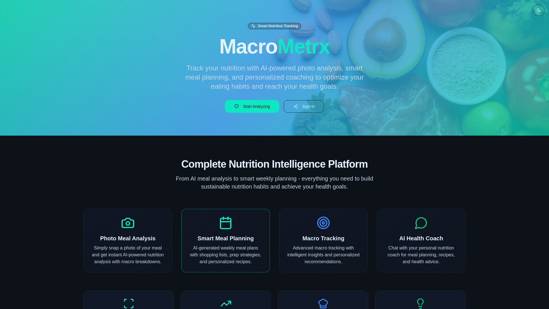MacroMetrx - Smart Macro Tracking & Nutrition Dashboard