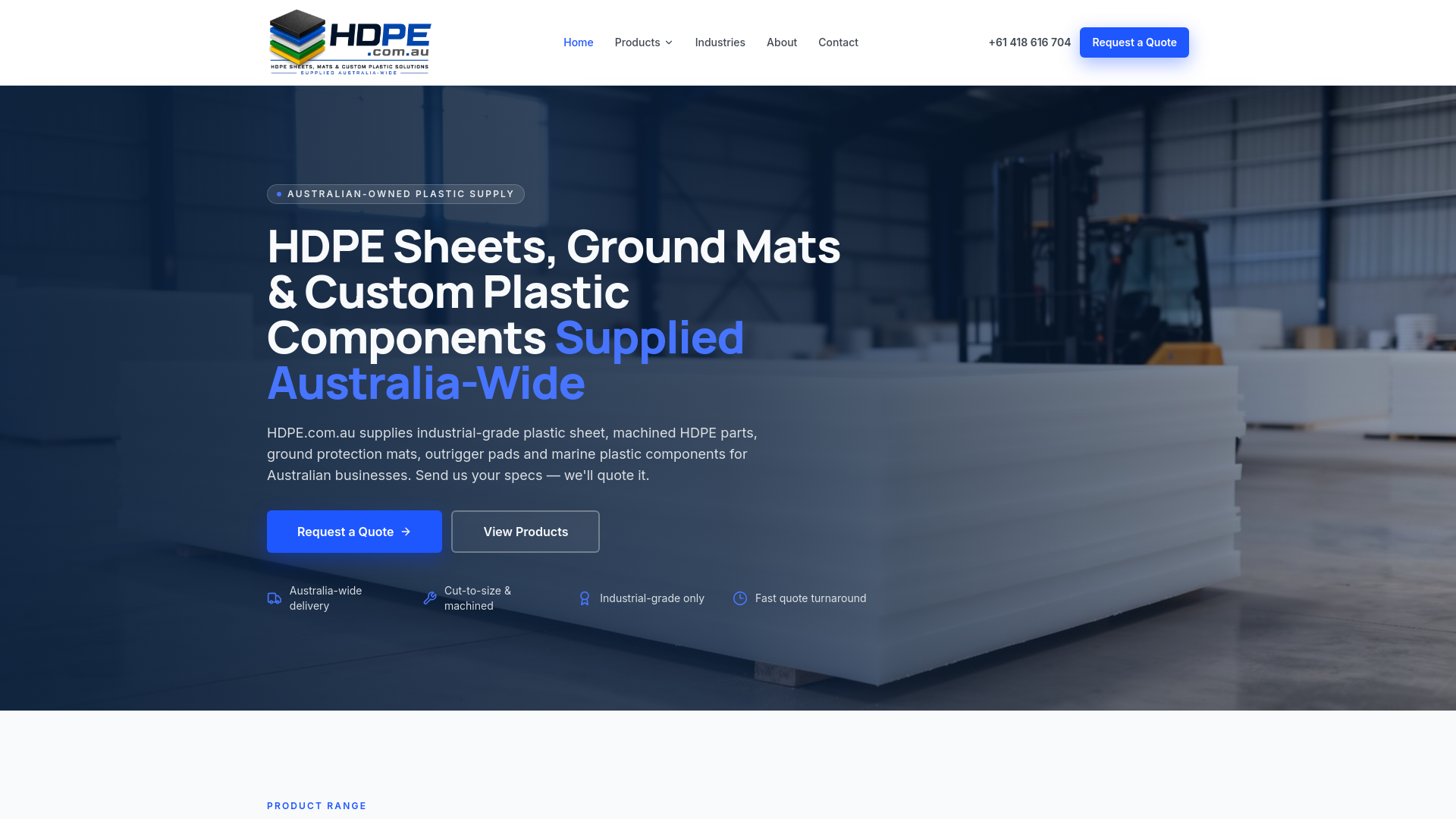 Textured HDPE Sheets Australia | Anti-Slip Polyethylene Panels