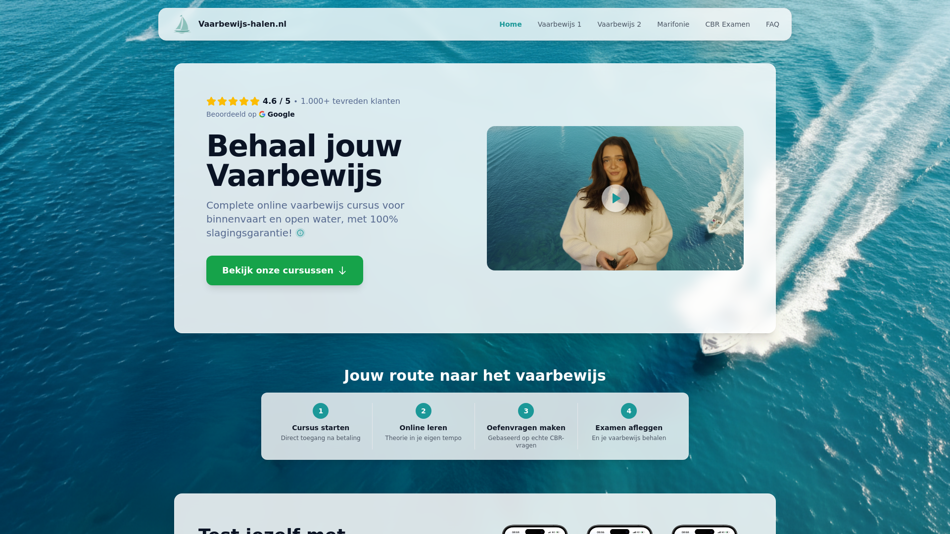 Vaarbewijs Halen | Online Vaarbewijs Cursus | KVB1 & KVB2 vanaf €65