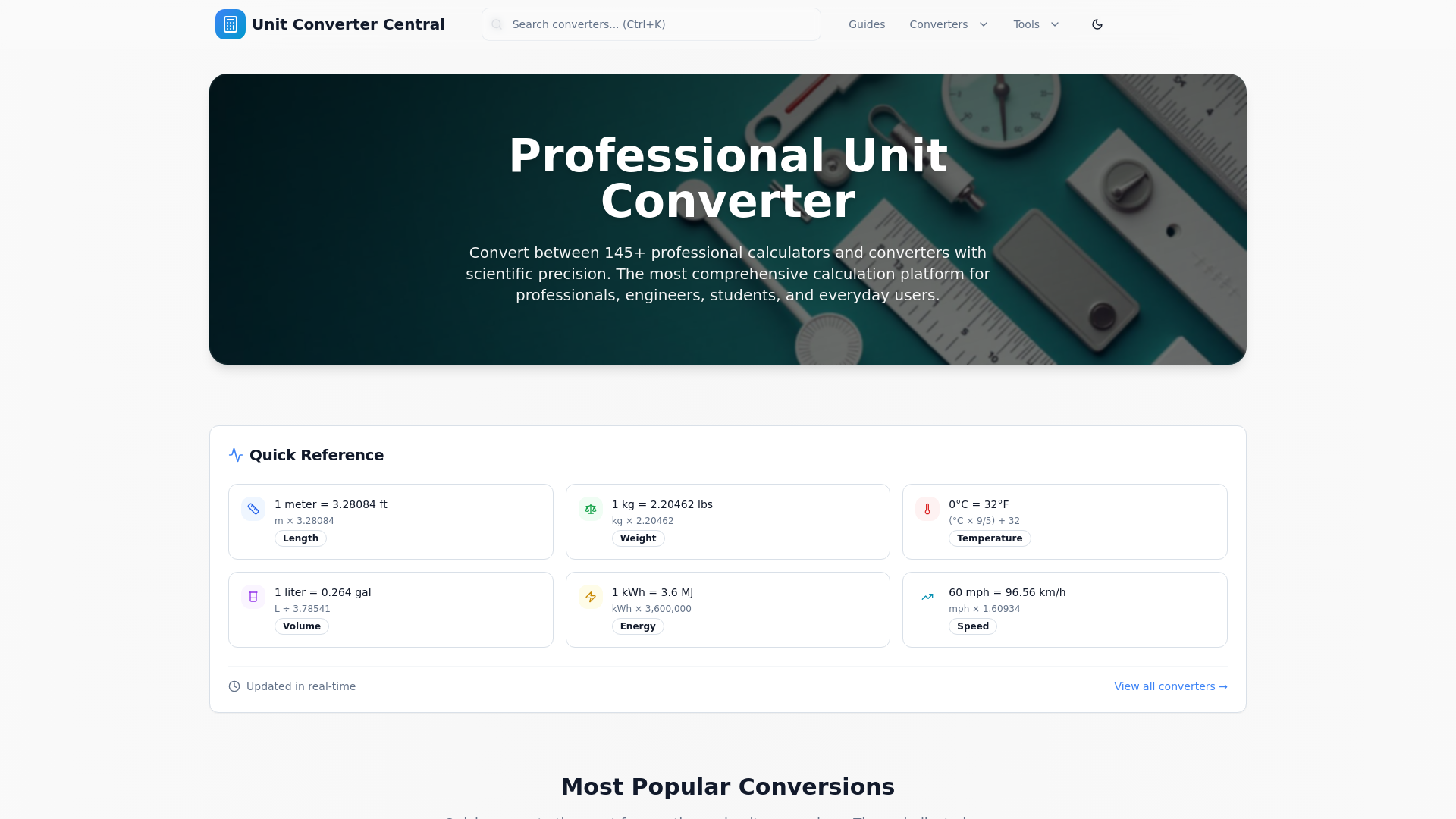 Unit Converter - Convert Length, Weight, Temperature & Volume