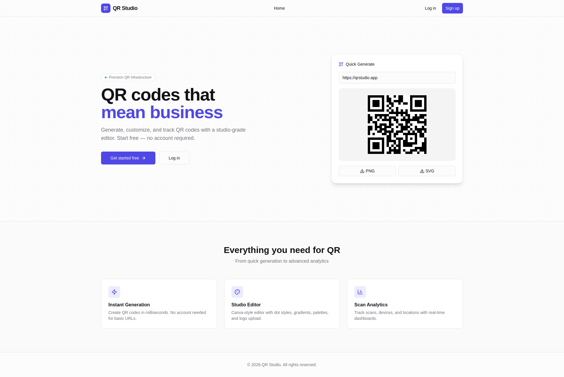 QR Studio — Create, Customize & Track QR Codes
