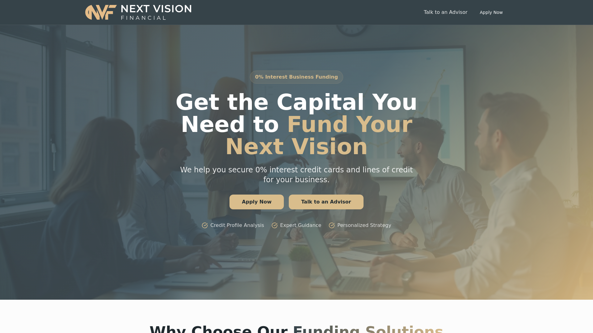 Next Vision Financial - 0% Interest Business Credit & Funding