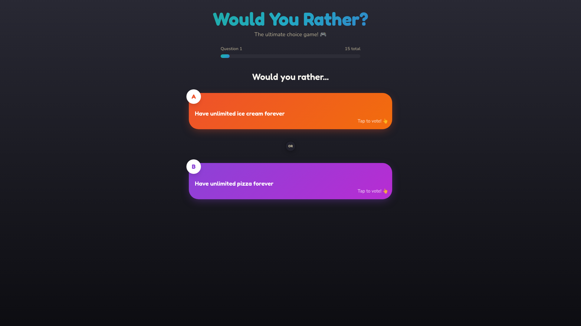 Would You Rather? - Fun Choice Game for Kids