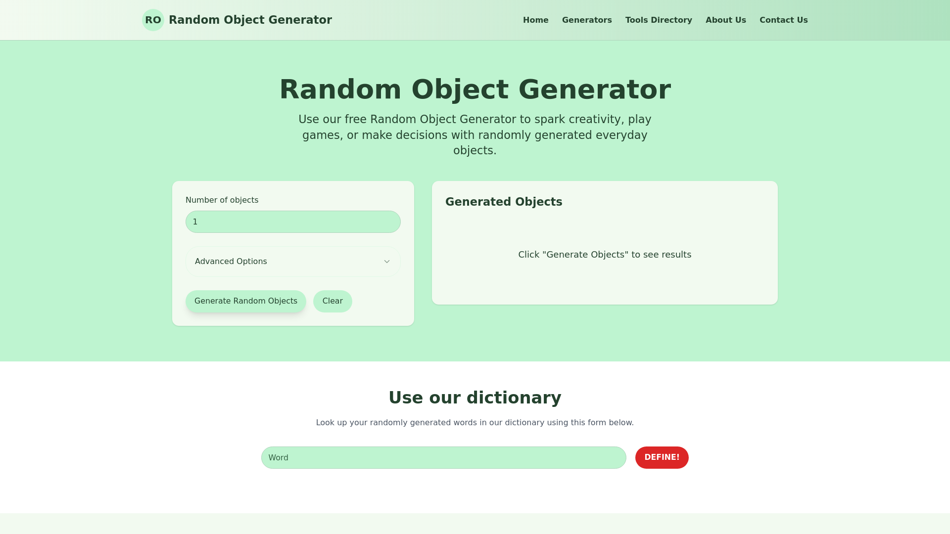 Random Object Generator - Free Online Creative Inspiration Tool