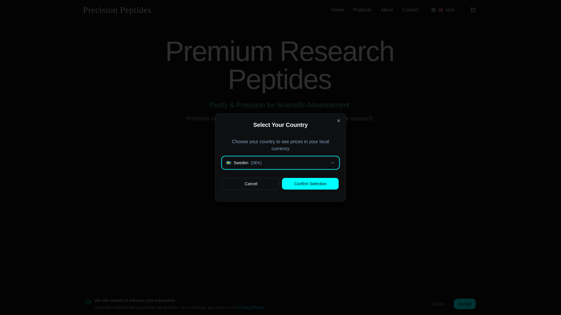 Precision Peptides - Premium Research Peptides & Compounds