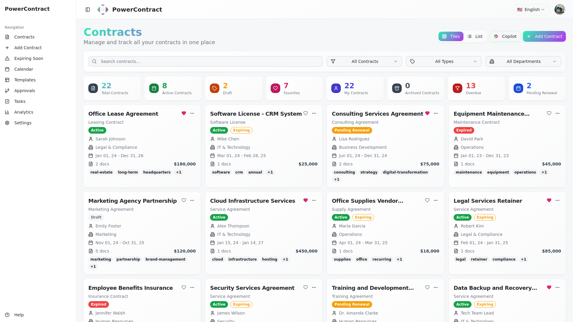 Power Contract - Manage Your Contracts