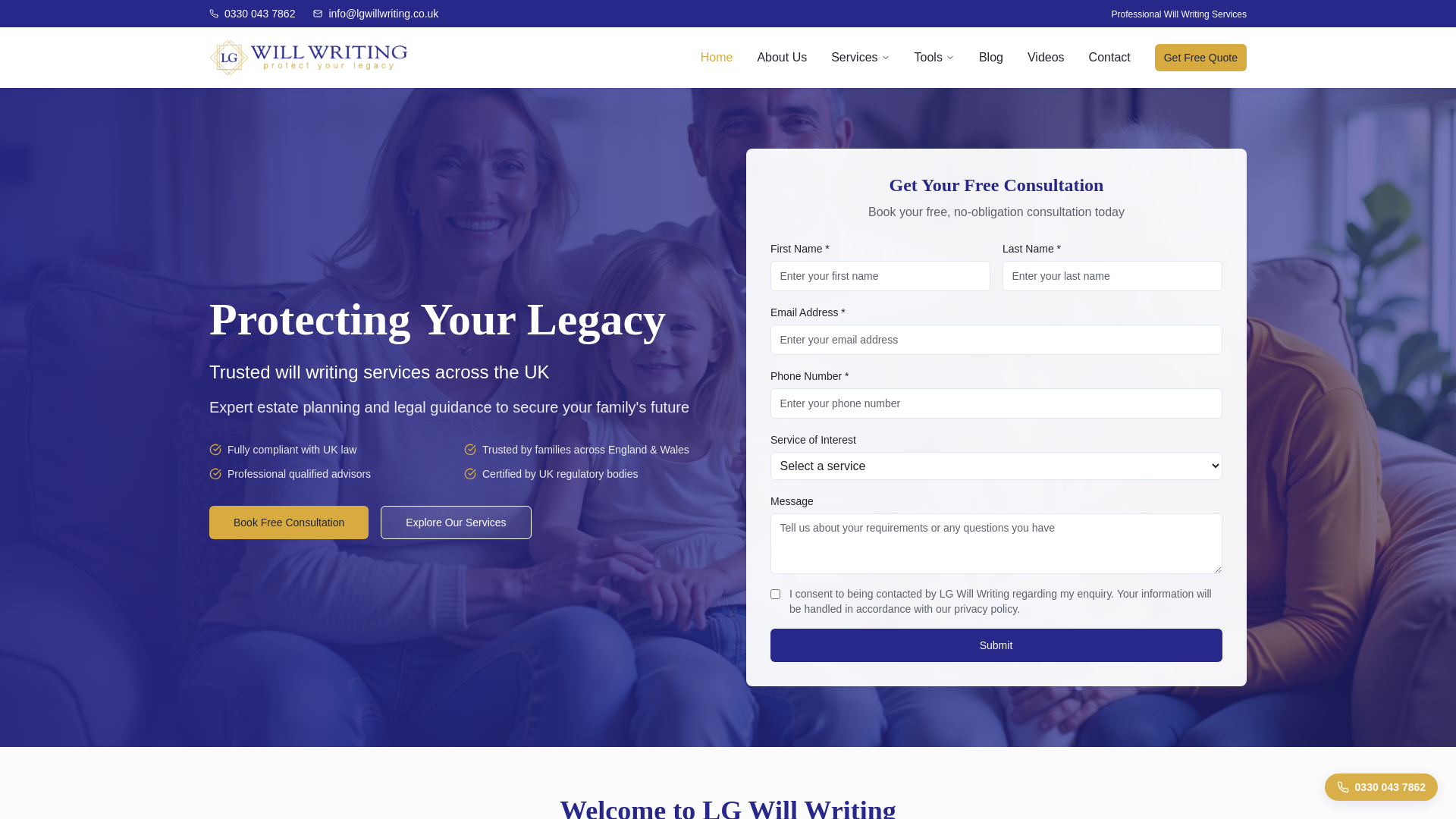 LG Will Writing - Professional Will Writing Services UK