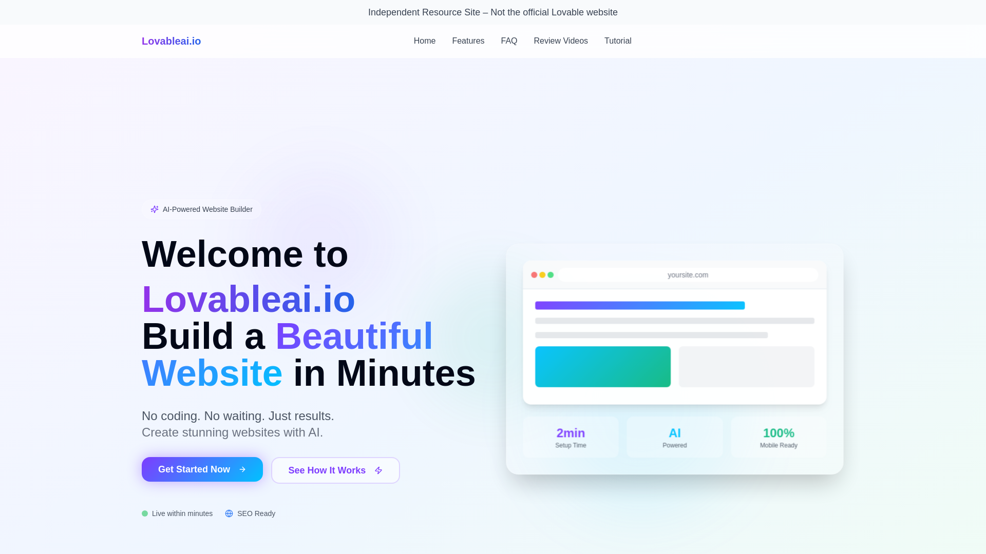 LovableAI.io – AI-Powered Website & App Builder