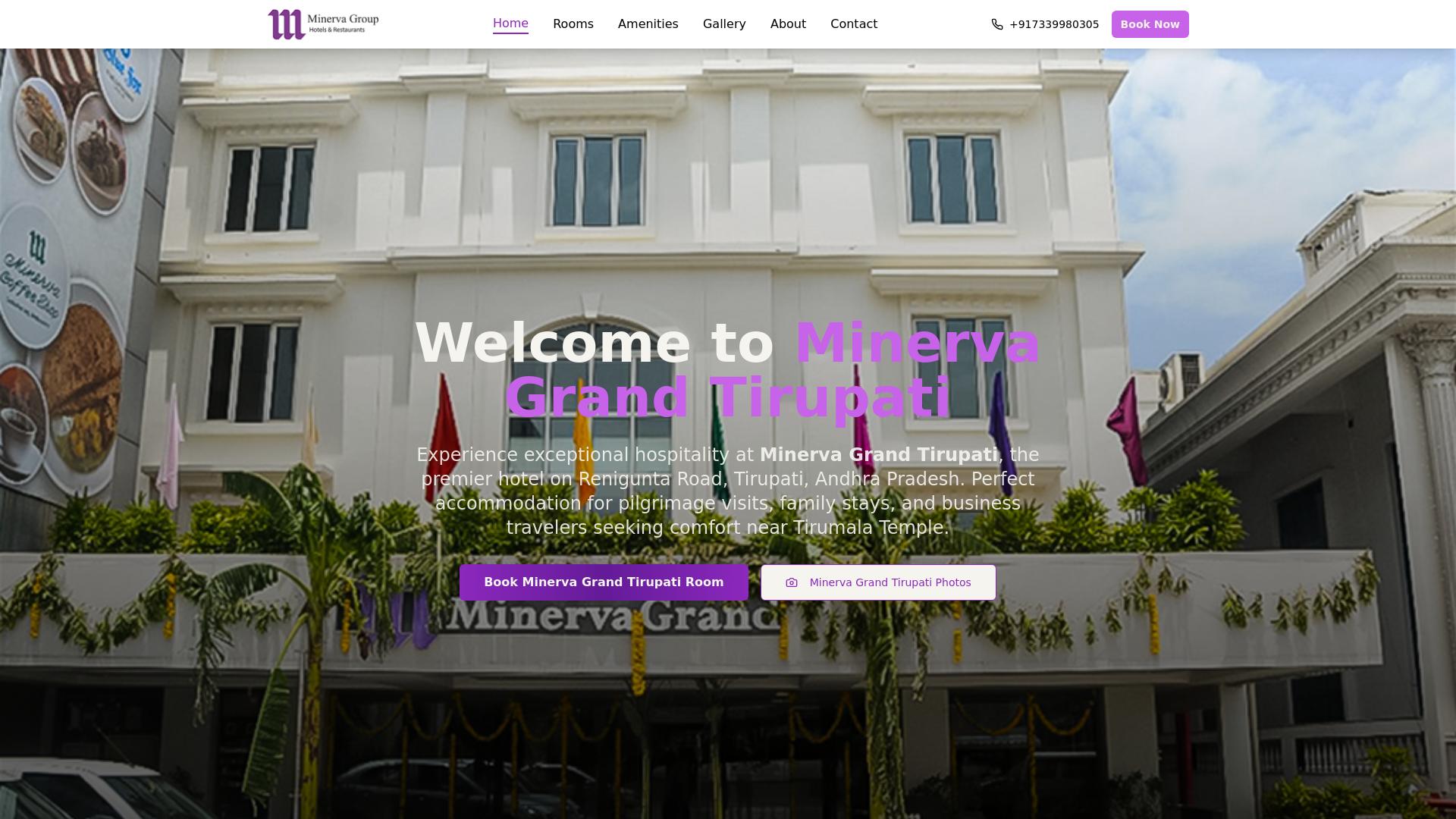 Minerva Grand Tirupati | Premier Hotel on Renigunta Road, Andhra ...