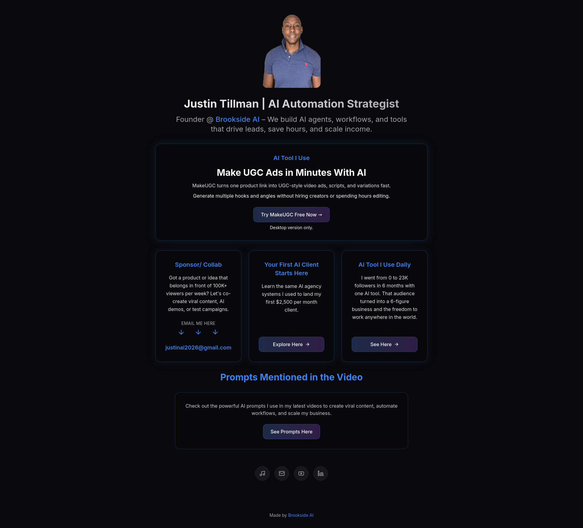 Justin Tillman - Founder @ Brookside AI