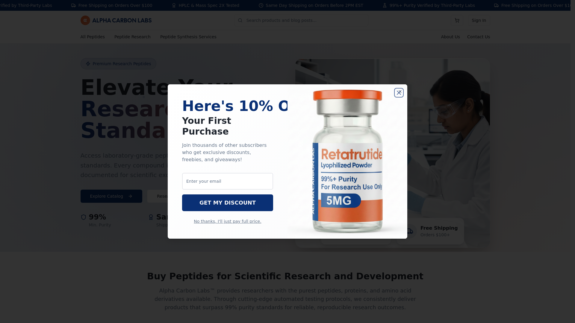 Alpha Carbon Labs | Premium Peptides