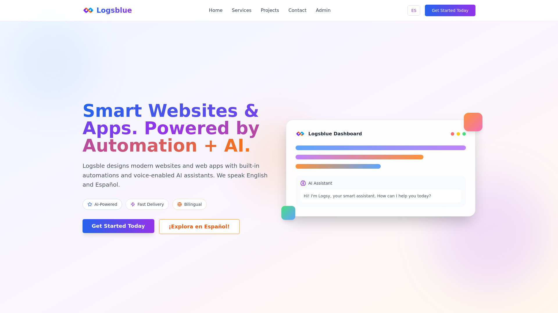 Logsblue - Smart Web Design & AI Automations