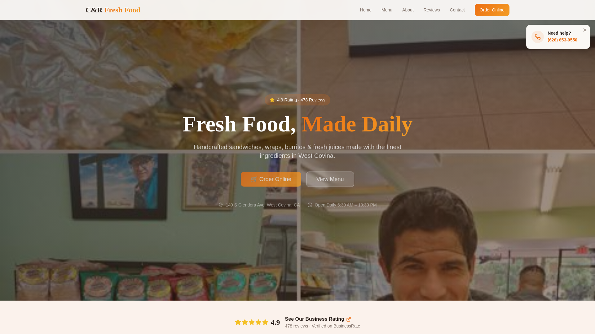 C&R Fresh Food | Fresh Sandwiches & Wraps in West Covina