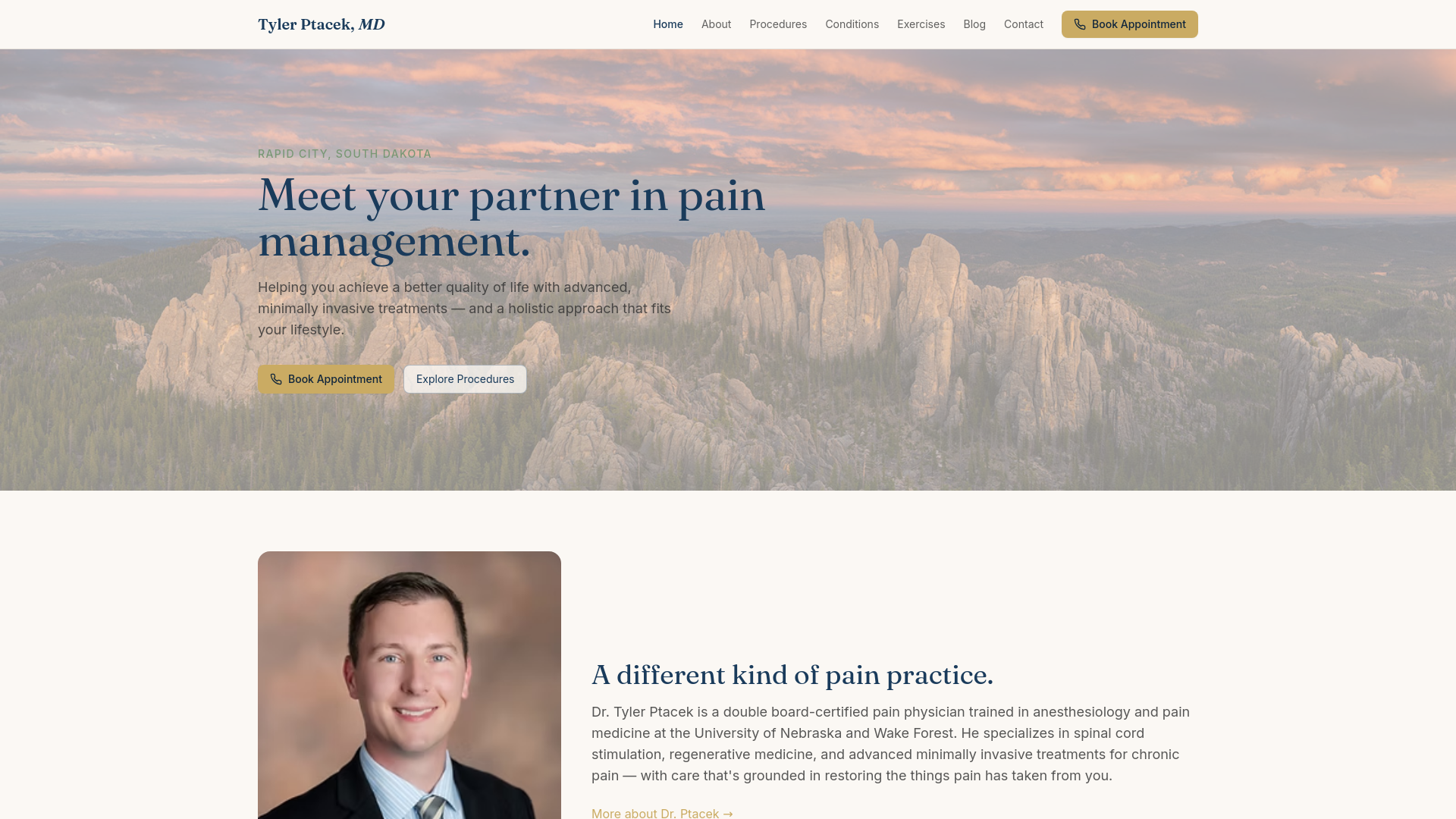 Tyler Ptacek, MD — Interventional Pain Physician | Rapid City, SD