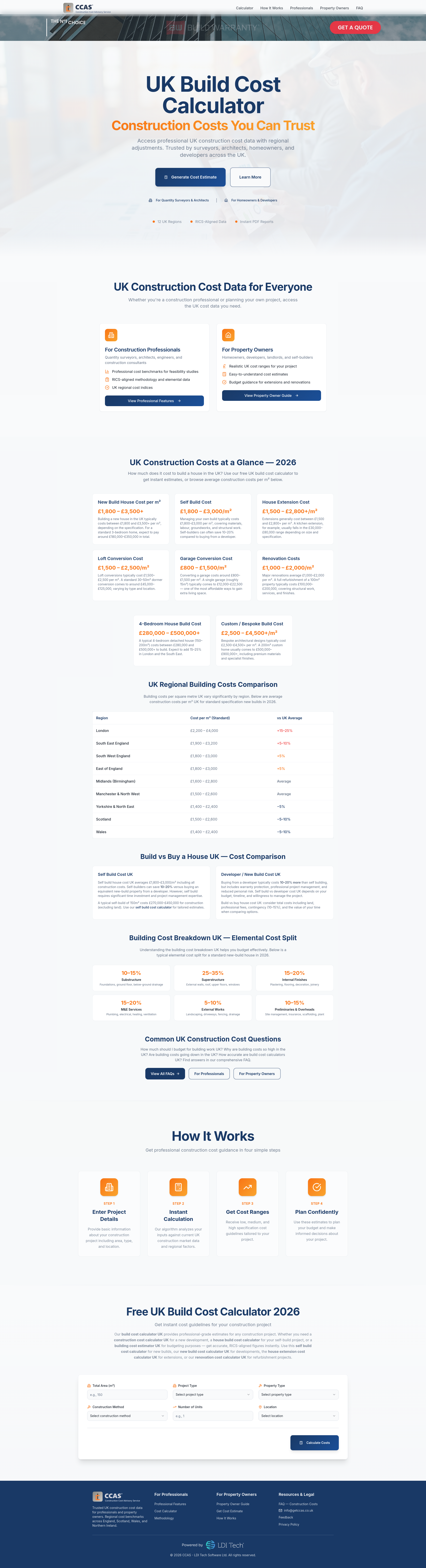 UK Build Cost Calculator 2026 | How Much Does It Cost to Build a House UK