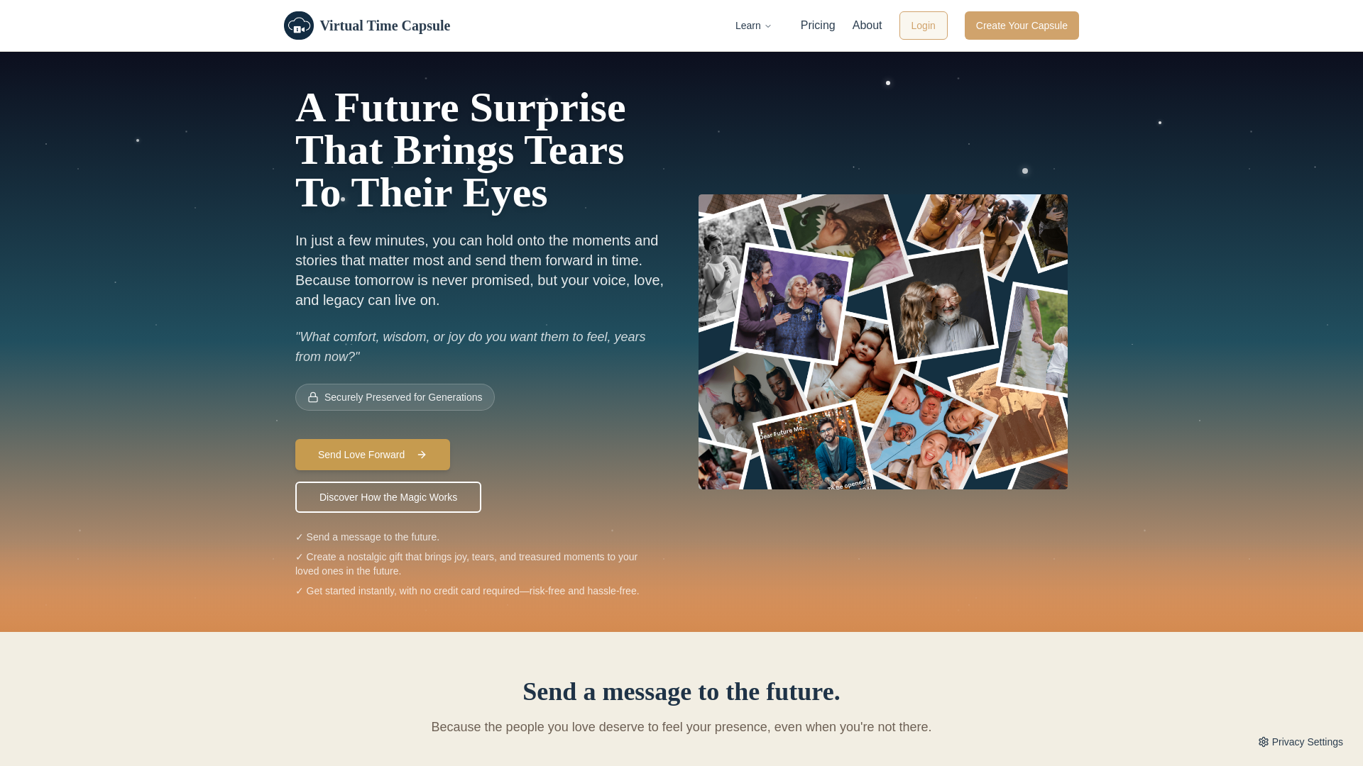 Virtual Time Capsule | Preserve moments that matter most