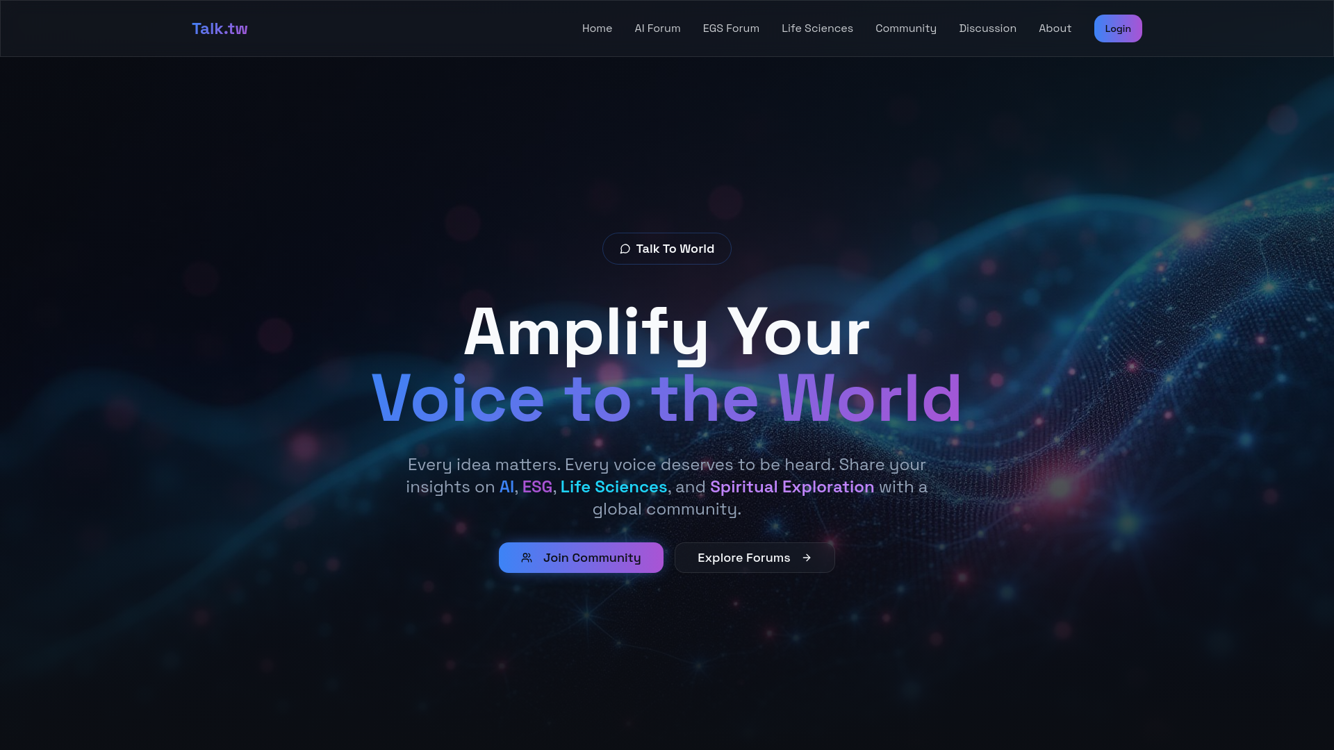 Talk.tw - Premium Forums for Tomorrow's Leaders