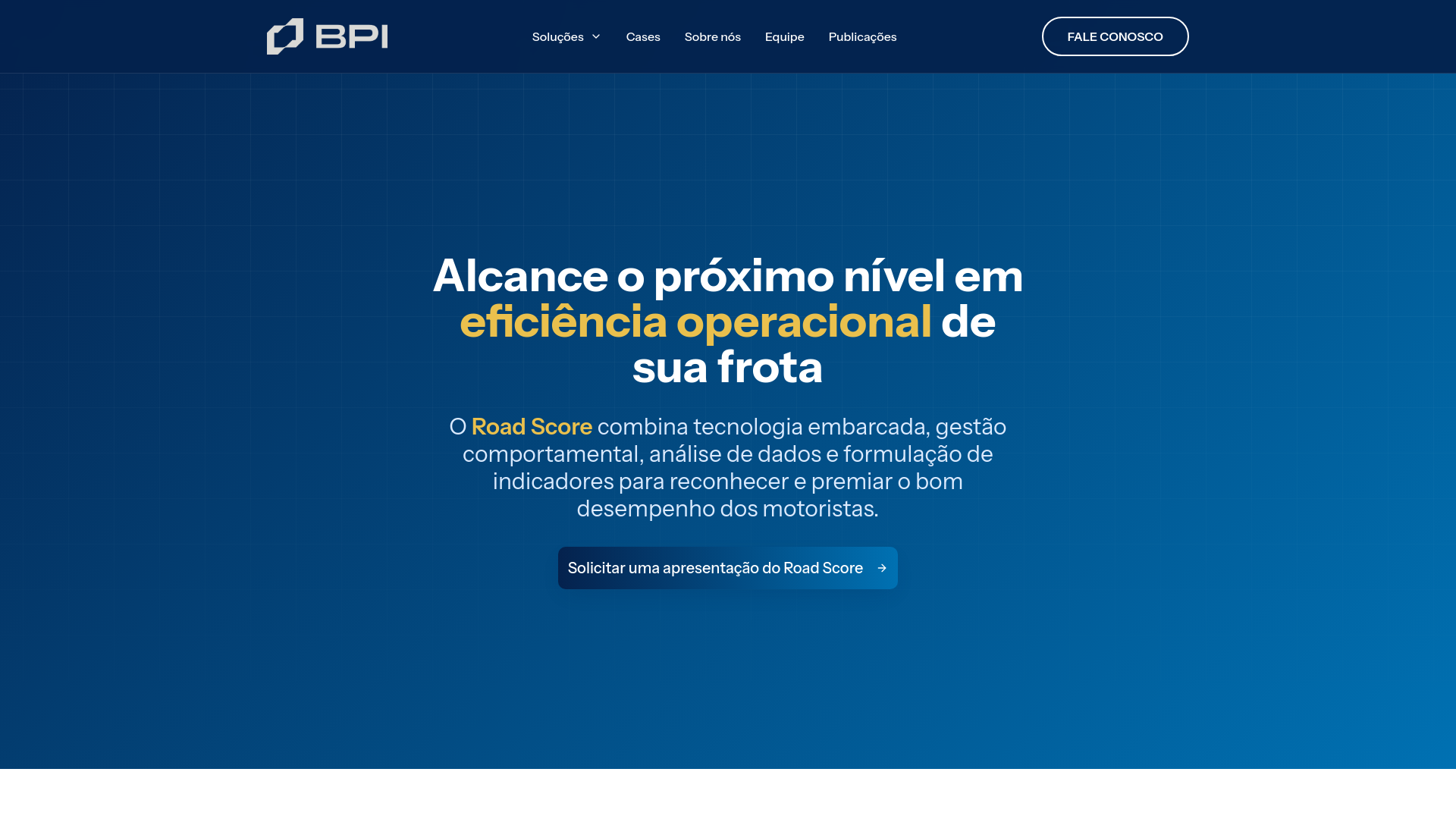Projeto Road Score - BPI Consultoria | Gestão Inteligente de Frotas