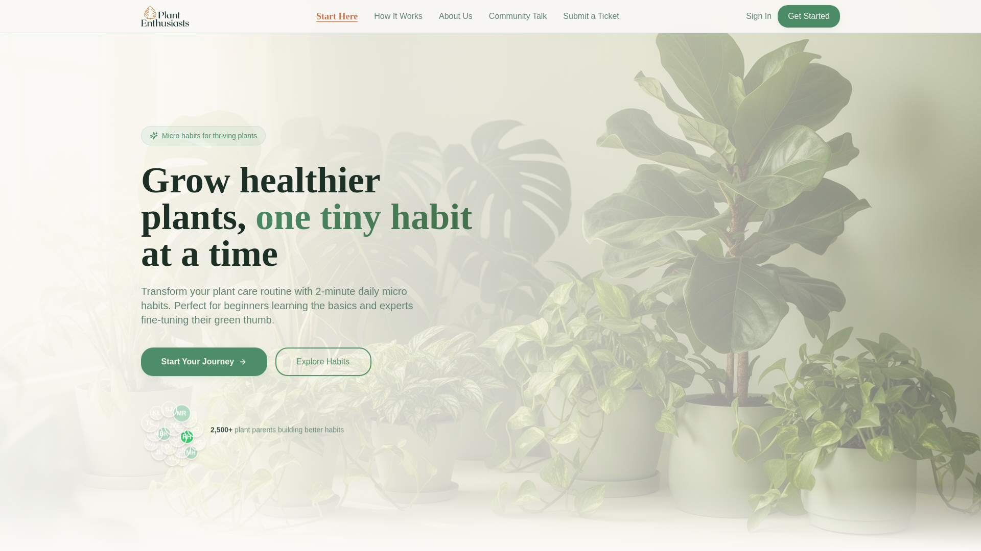 Plant Enthusiasts - Build Better Plant Care Habits