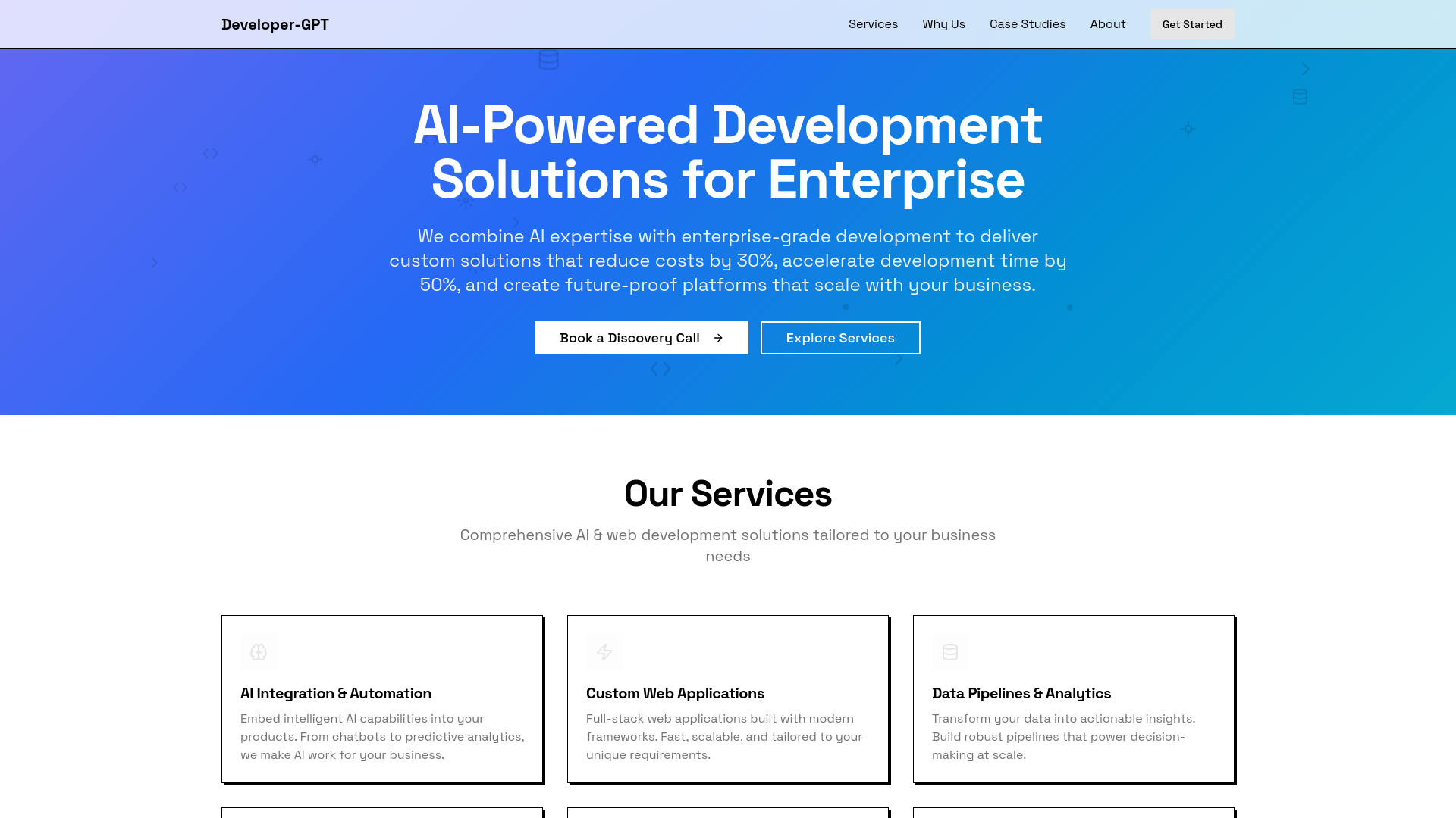 Developer-GPT | AI-First Web Solutions