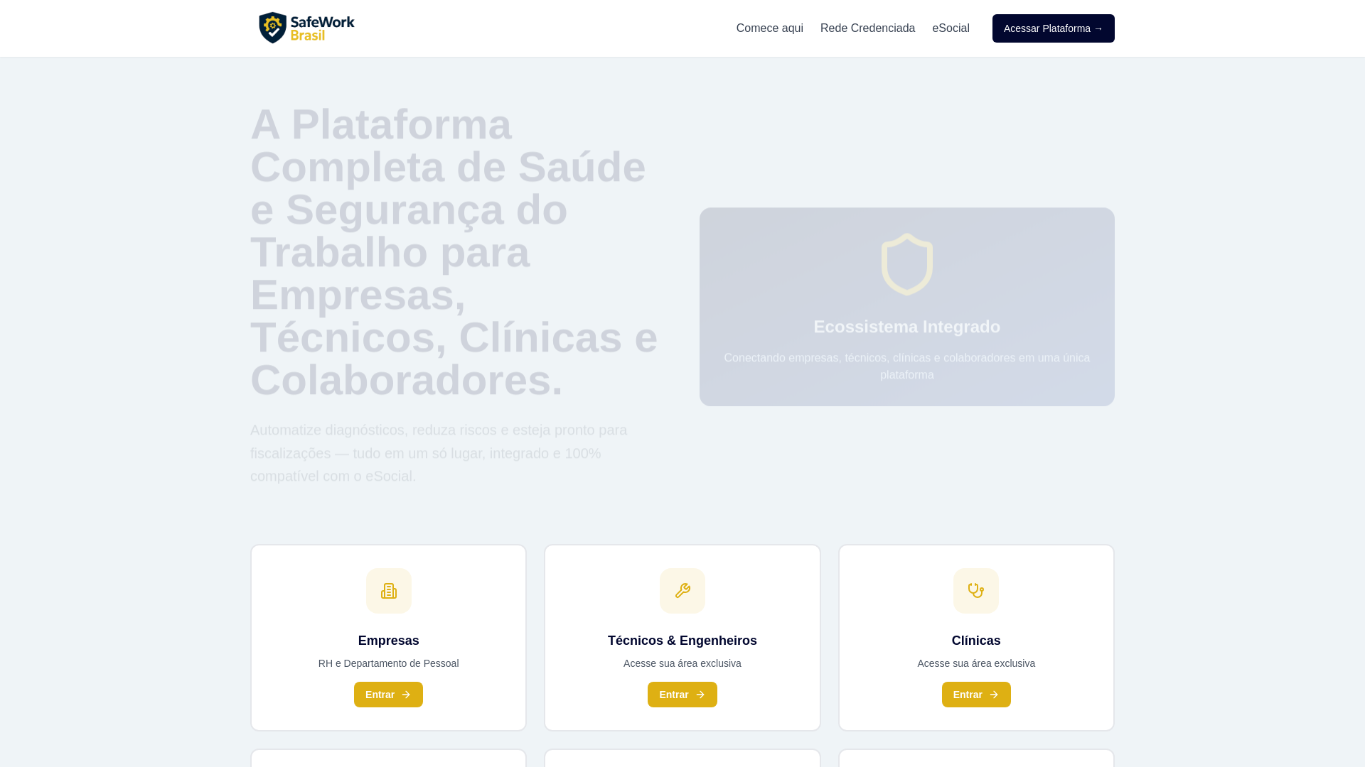 SafeWork Brasil - Plataforma de SST