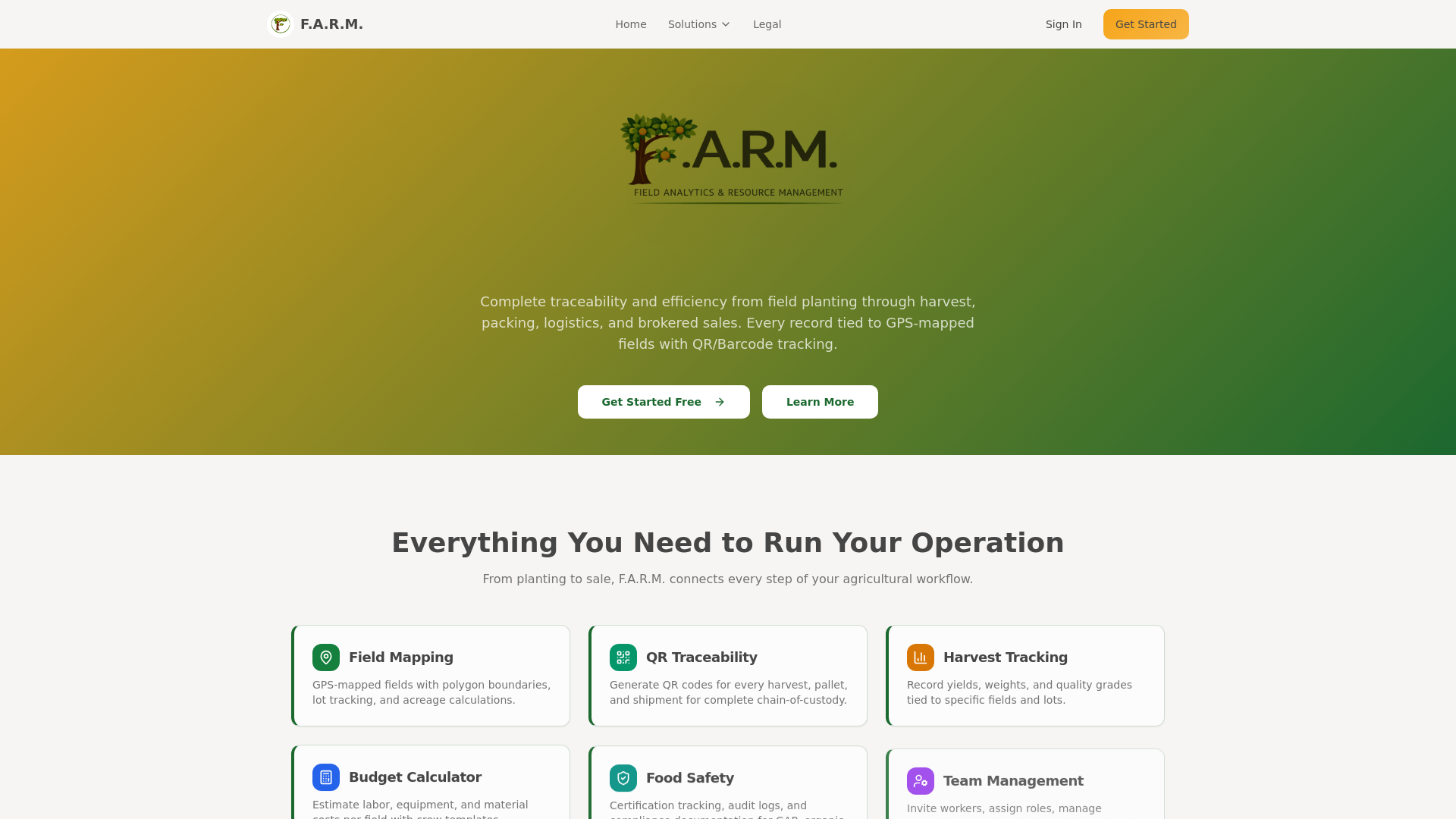 F.A.R.M. — Complete Agricultural Management Platform