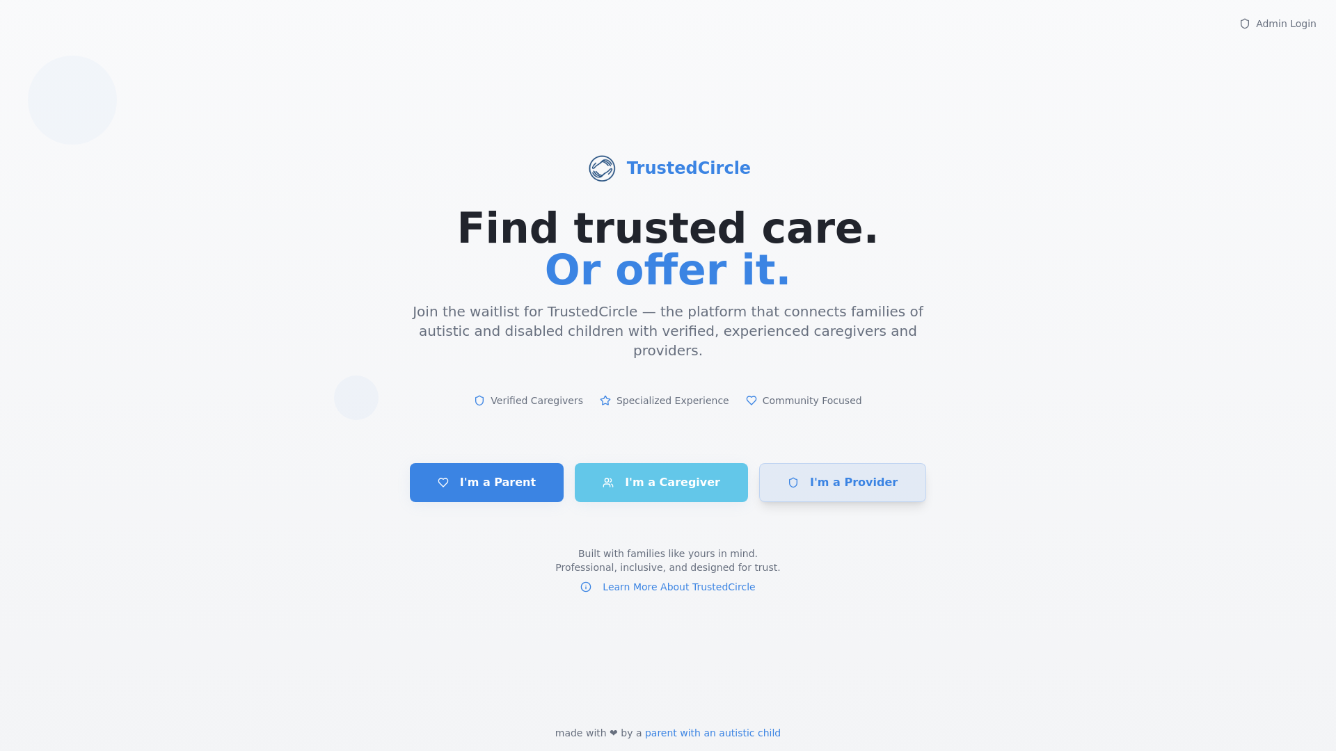 TrustedCircle - Find trusted care for your child