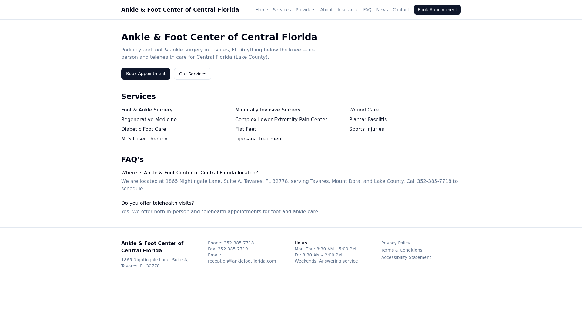 Plantar Fasciitis | Ankle & Foot Center of Central Florida
