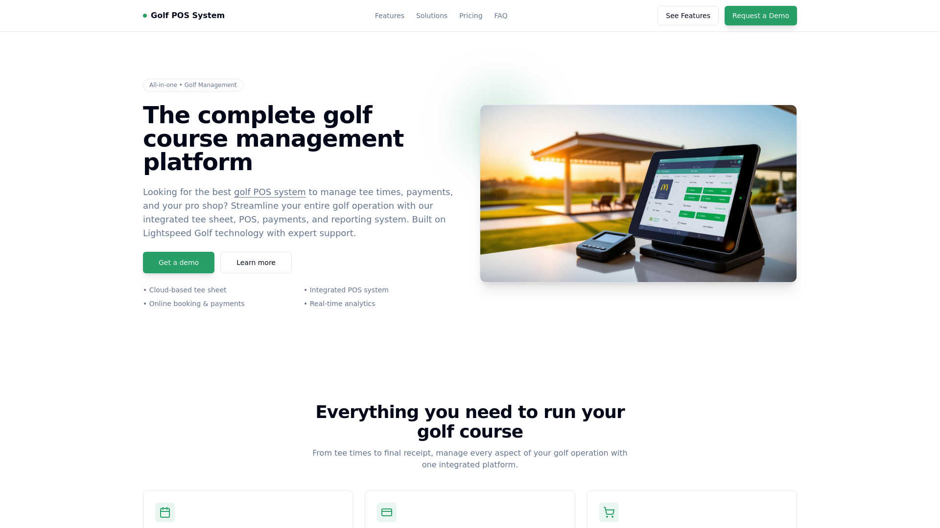 Golf POS System & Tee Sheet Software | Lightspeed Golf