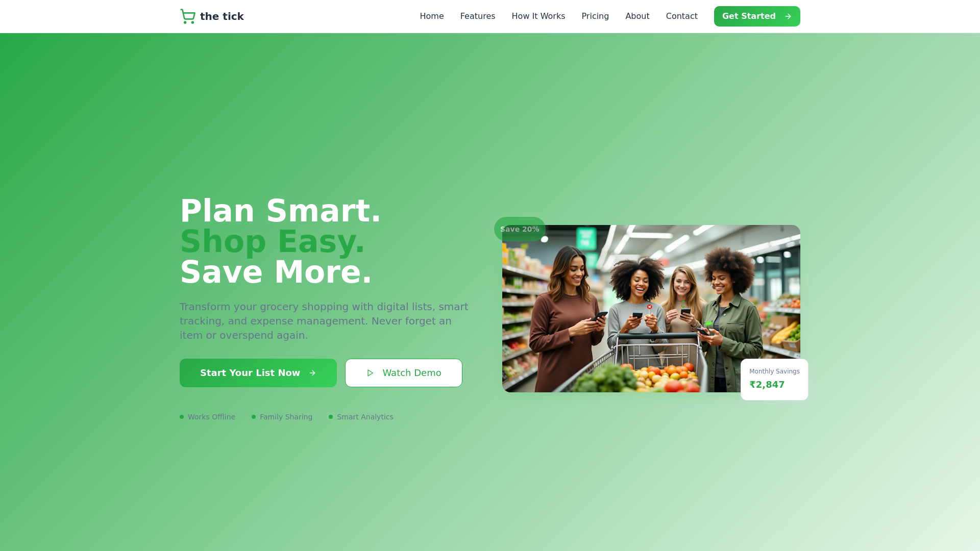 Smart Grocery Planner - Plan Smart. Shop Easy. Save More.