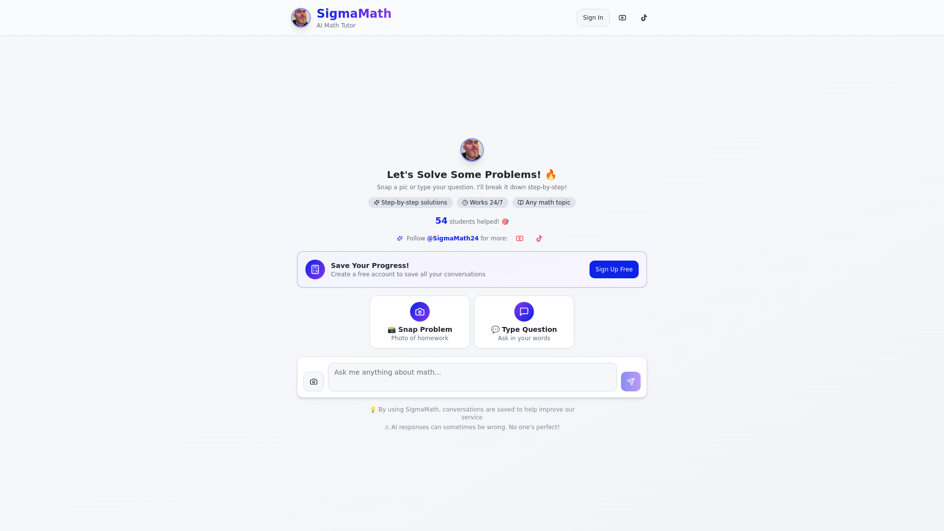 SigmaMath - AI Math Tutor