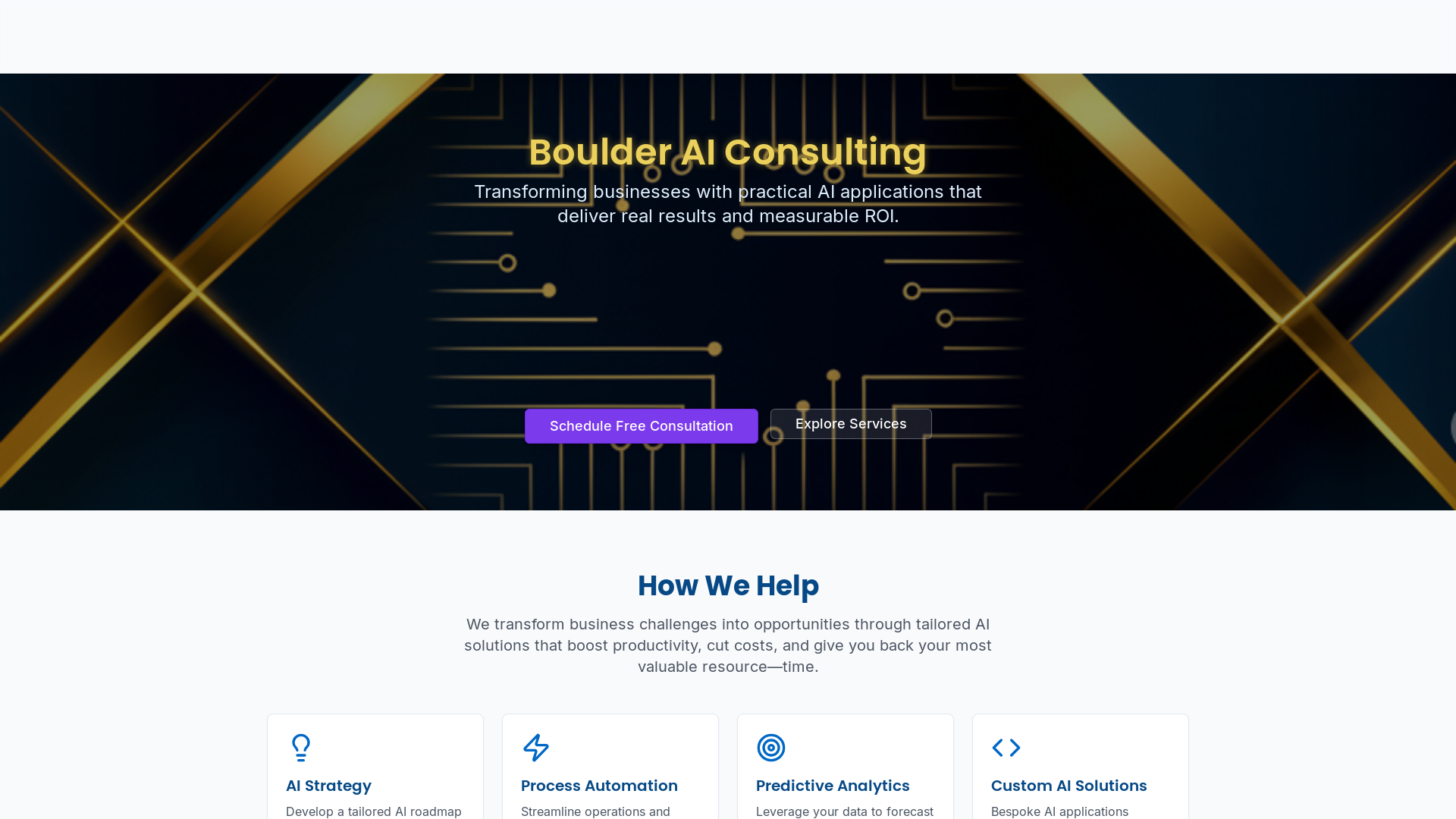Boulder AI Consulting | AI Business Solutions