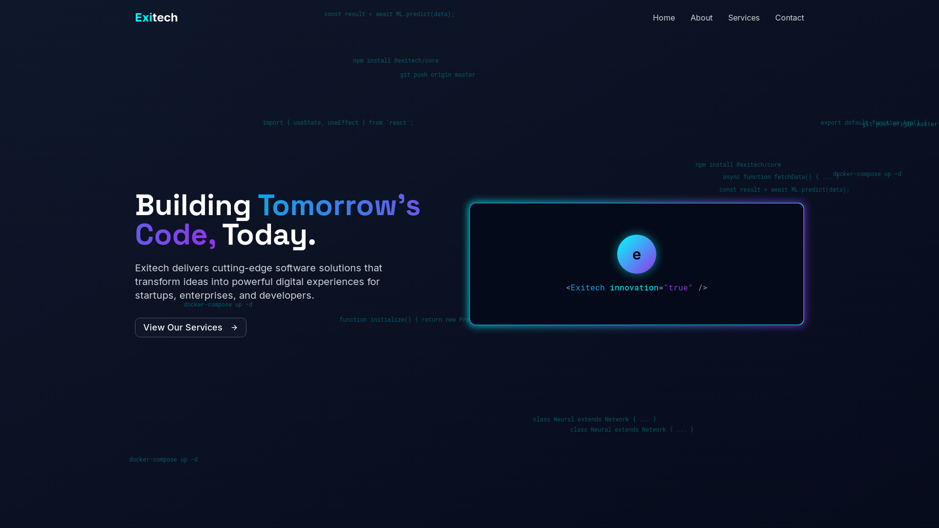 Exitech - Building Tomorrow's Code, Today